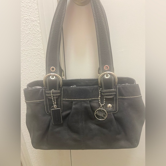 Coach | Bags | Coach Soho Pleated Leather Satchel Black Style No F3732 ...